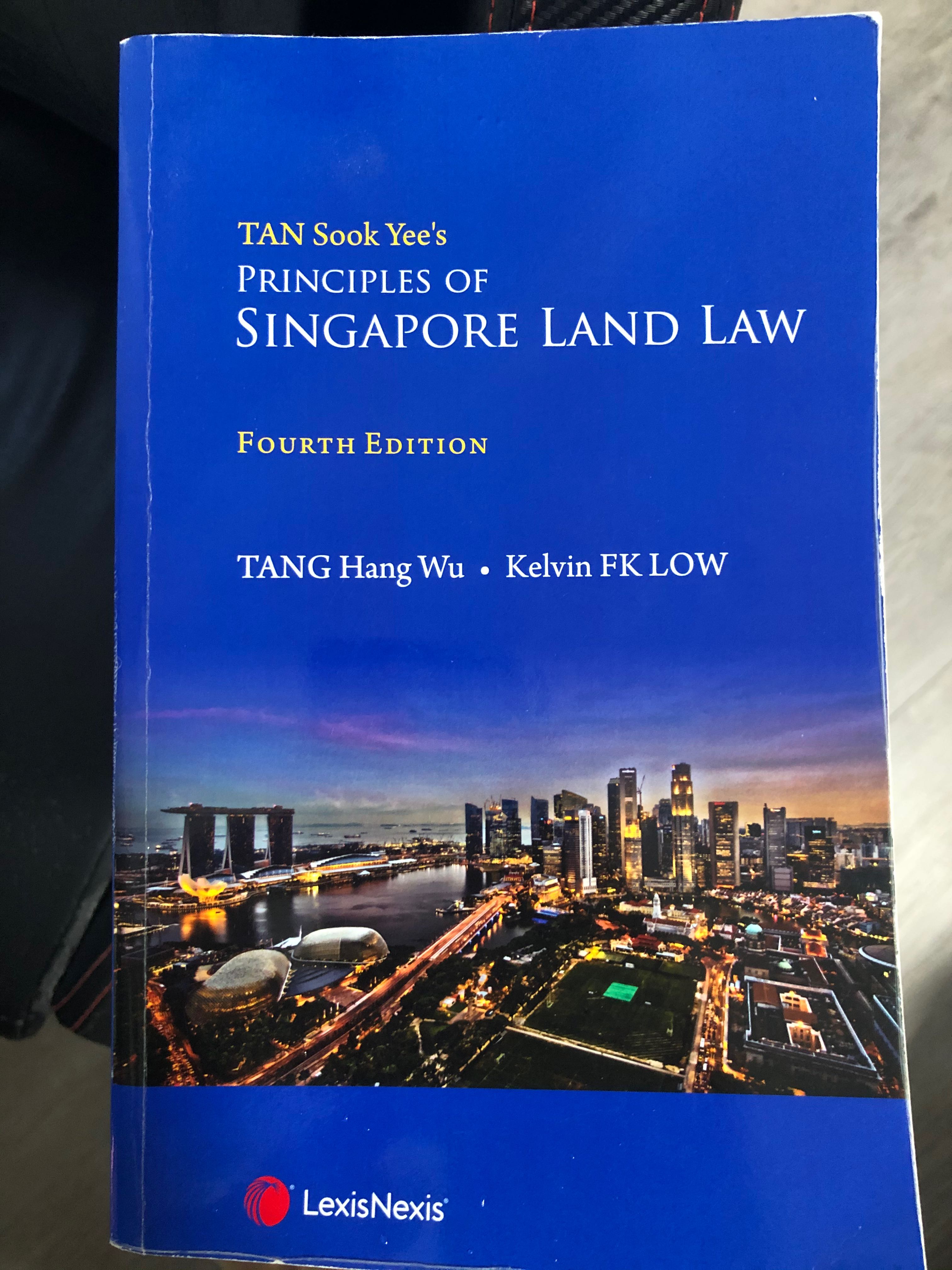 Tan Sook Yee’s Principles of Singapore Land Law 4th Fourth Edition ...