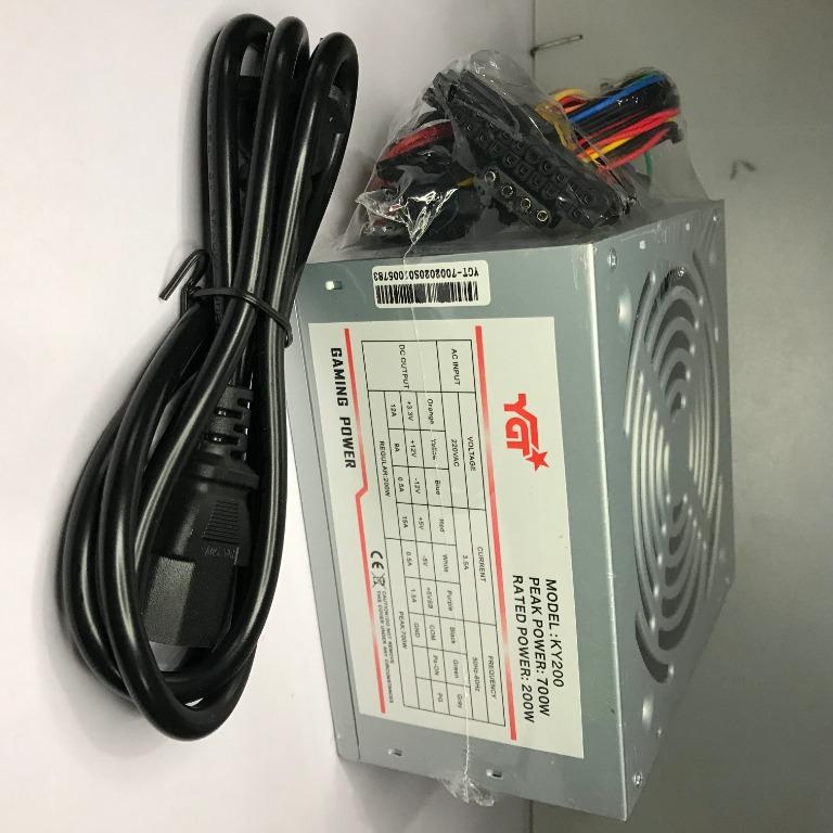 YGT TOP ONE GAMING POWER, KY-700 ATX 4-PIN 2-SATA, 700W, BIG FAN, KY ...