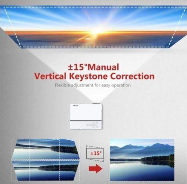Abox A6 Projector 1080P Native, 4500 Lux Full HD Projector Native ...