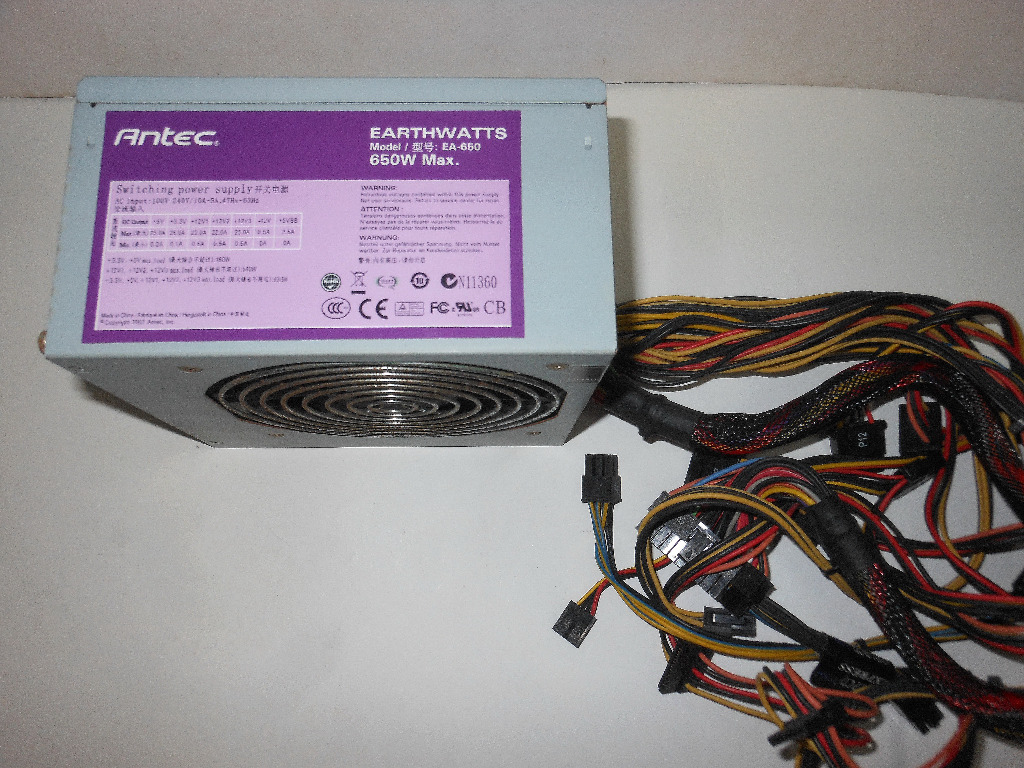 Antec Earthwatts EA-650 650 Watt 80 Plus(白)電源火牛Power Supply., 電腦＆科技 ...