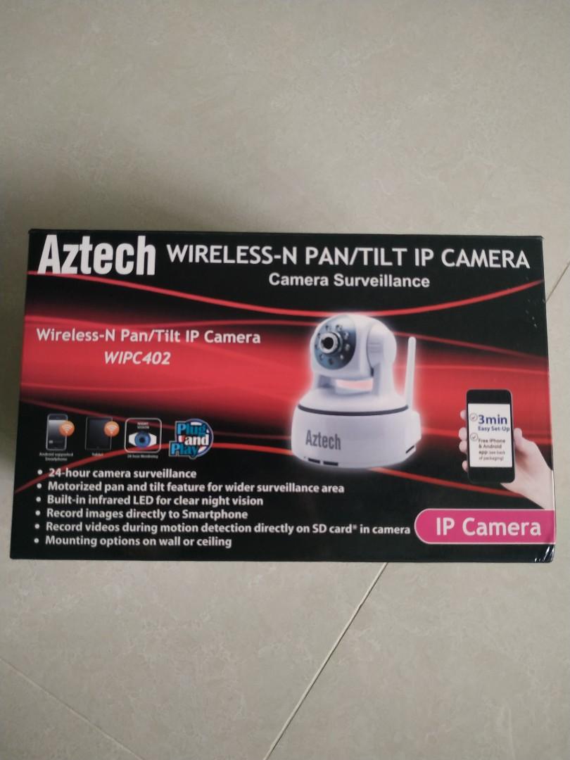Aztech Wireless-N Pan/Tilt IP Camera WIPC402, Furniture & Home Living ...