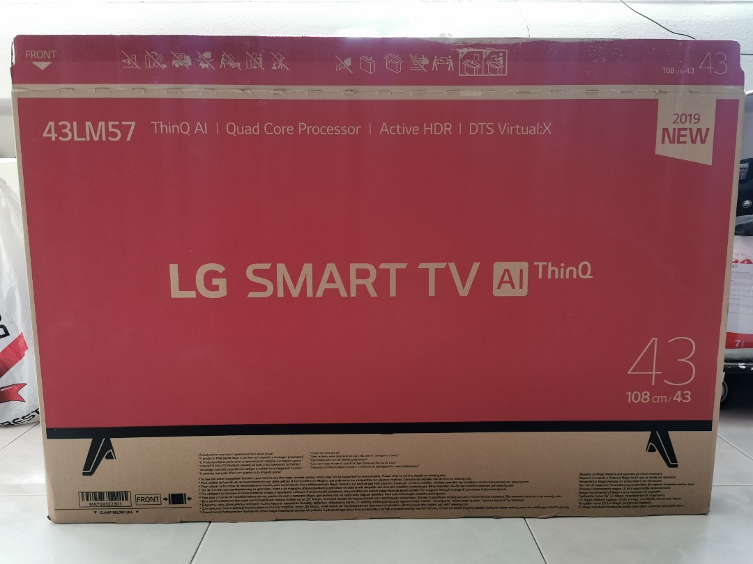 [Box only] LG SMART TV AI ThinQ 43", TV & Home Appliances, TV ...