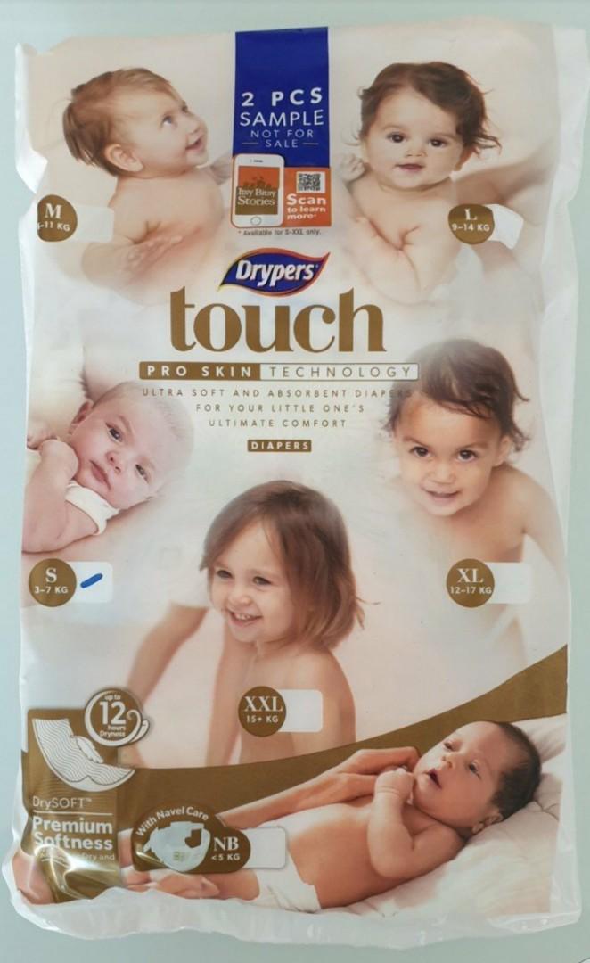 Drypers Touch S (3 - 7 kg), Babies & Kids, Bathing & Changing, Diapers ...