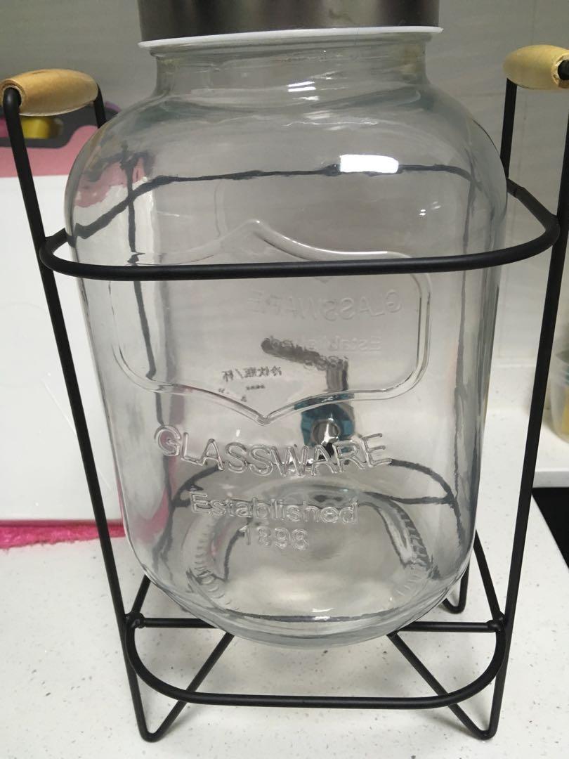 Glass Water dispenser/tank 5l, TV & Home Appliances, Kitchen Appliances ...