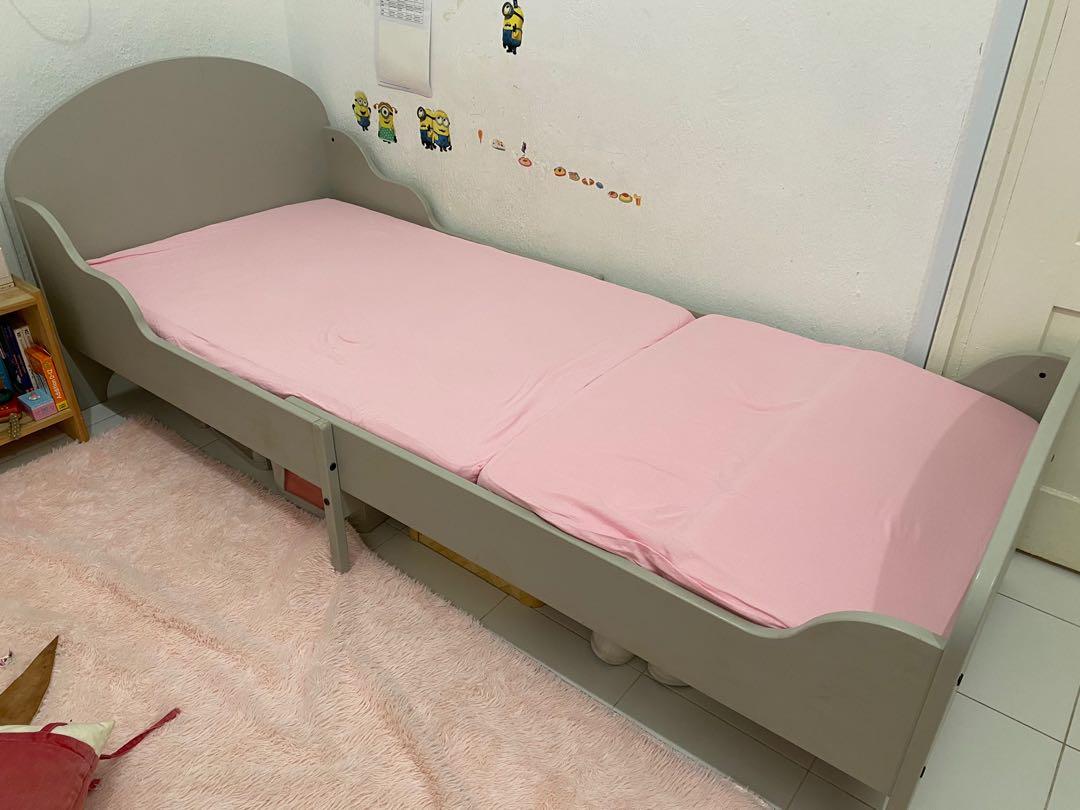 IKEA extendable Toddler’s bed frame, Furniture & Home Living, Furniture ...
