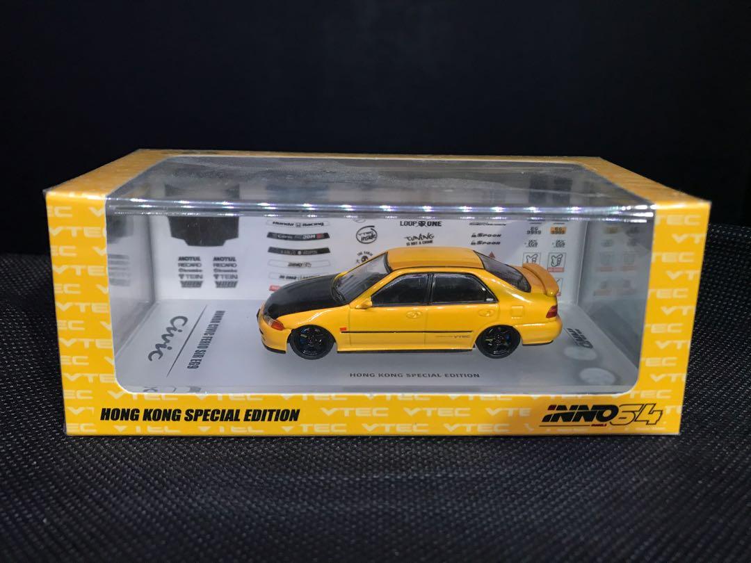 INNO64 Honda Civic Ferio SiR EG9 - Yellow, Hobbies & Toys, Toys & Games ...