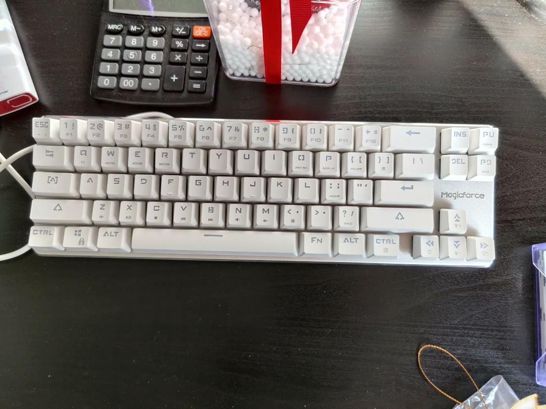 Magicforce 68 mechanical keyboard with white led and cherry mx red ...