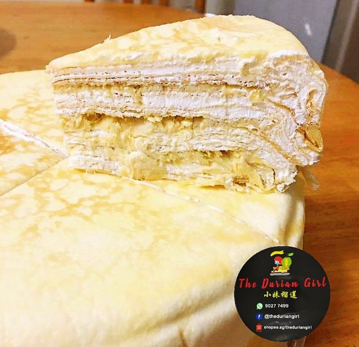 Musang King Durian Crepe Cake, Food & Drinks, Homemade Bakes on Carousell