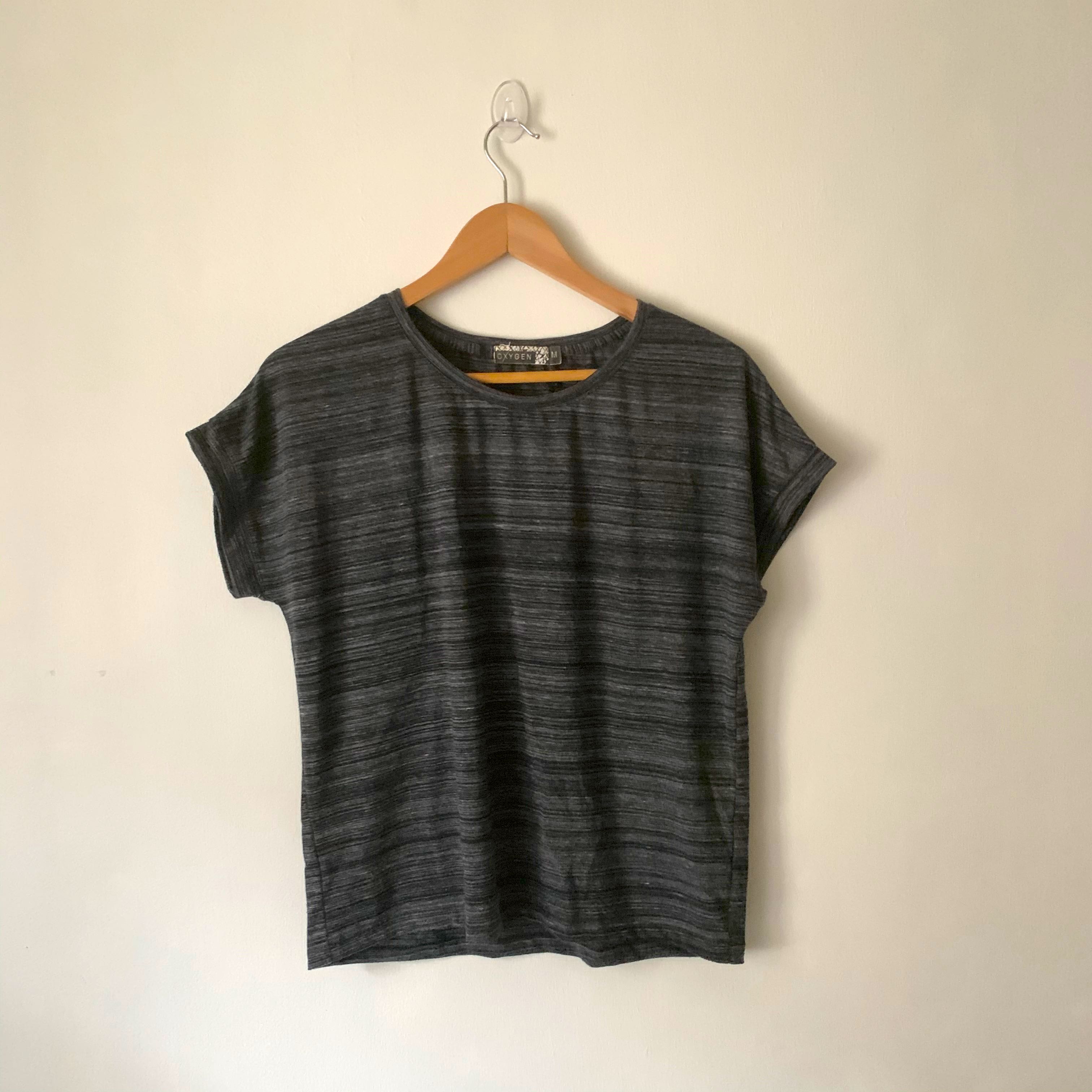 Oxygen Dark Gray Top, Women's Fashion, Tops, Others Tops on Carousell