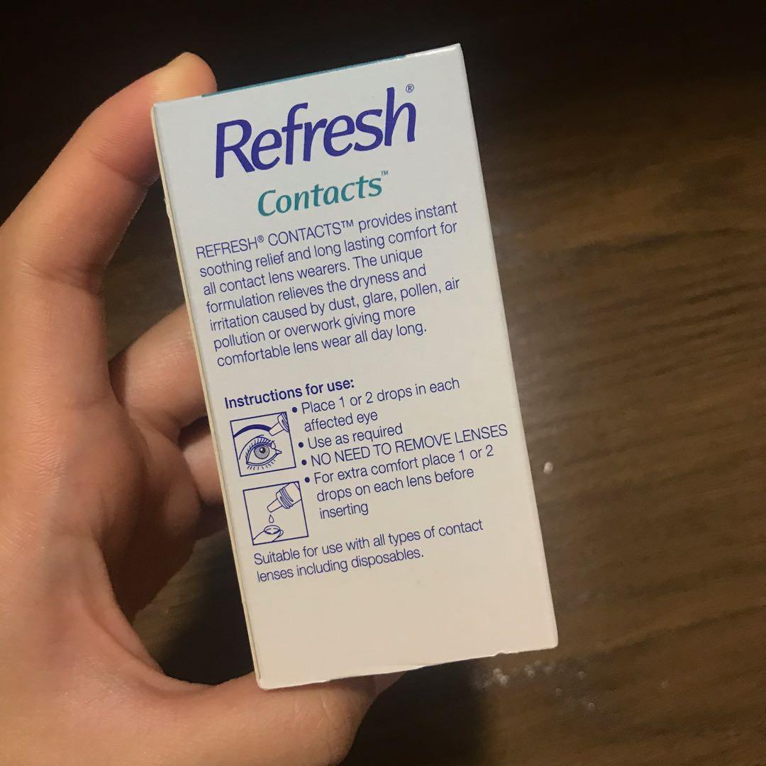 Refresh Contacts Eyedrops, Health & Beauty, Face & Skin Care on Carousell