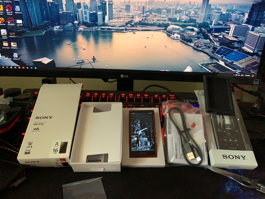 Sony Walkman NW-A105/A100 (16GB/RED) DAP, Audio, Portable Music Players ...