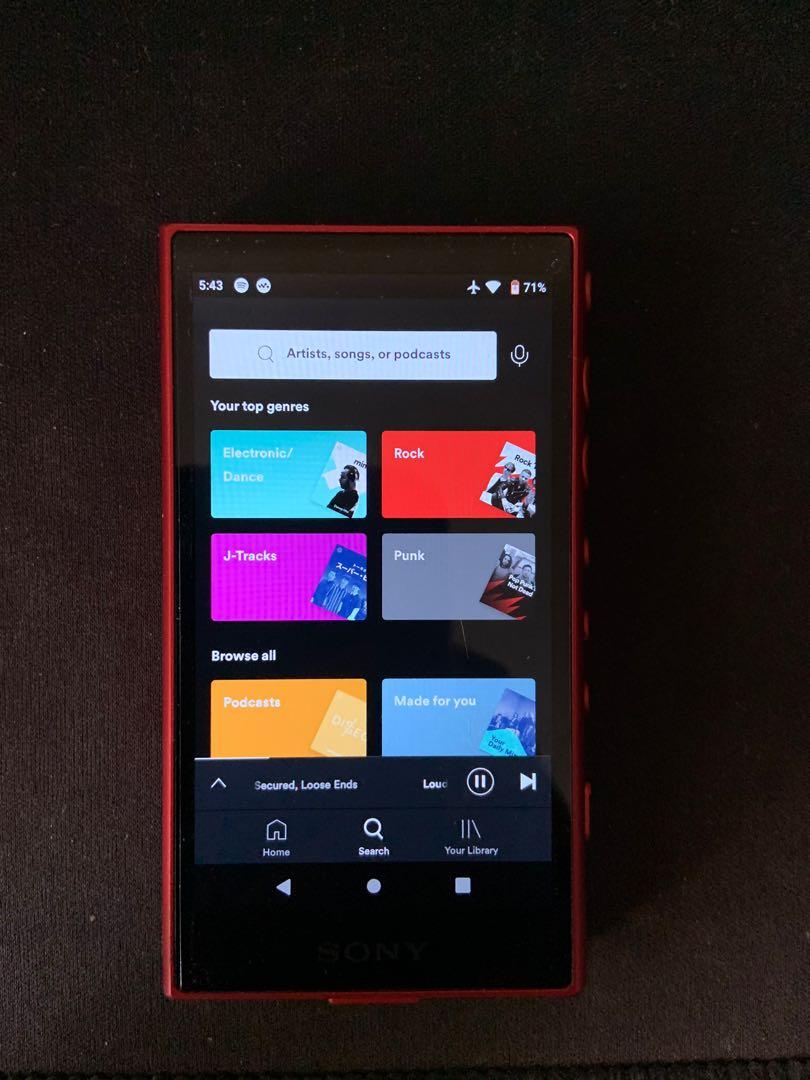 Sony Walkman NW-A105/A100 (16GB/RED) DAP, Audio, Portable Music Players ...