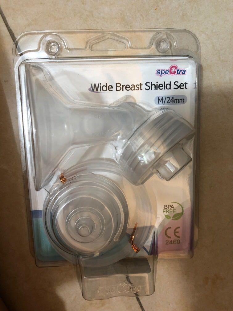 Spectra wide breast shield set 24mm喇叭, 兒童＆孕婦用品, 護理及餵哺, 護理及餵哺 - 母乳及奶瓶 ...
