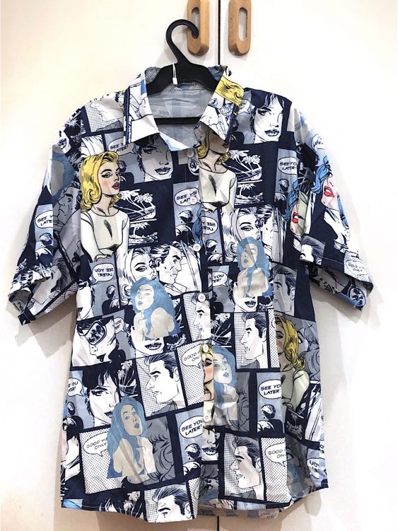 Unisex Comic Polo, Men's Fashion, Tops & Sets, Tshirts & Polo Shirts on ...