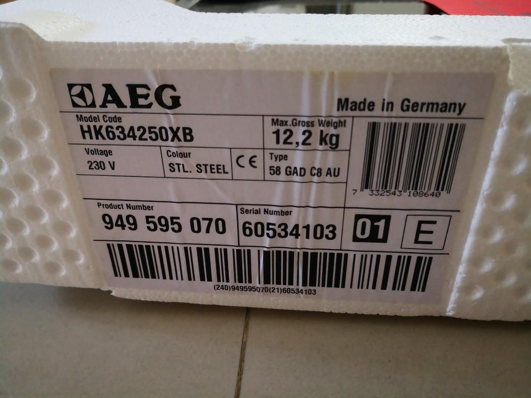100% Authentic AEG® Germany Premium Induction Hob HK634250XB, TV & Home ...