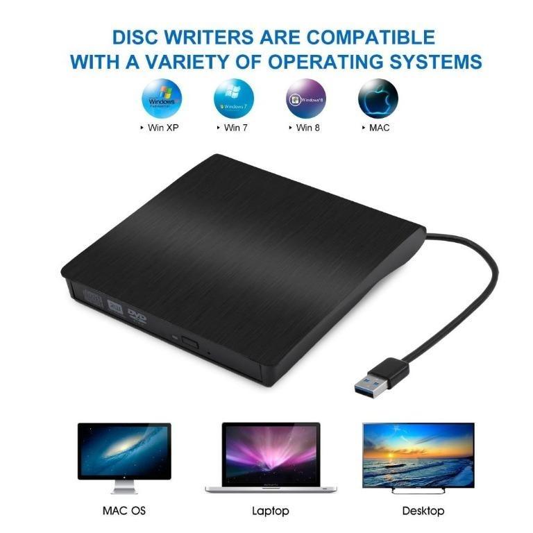 7780) External CD Drive USB 3.0 Portable Slim External DVD Drive, Gipow ...