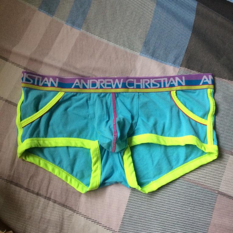 Andrew Christian Pocket Mens Underwear Trunk Fit L Size Mens Fashion Bottoms New