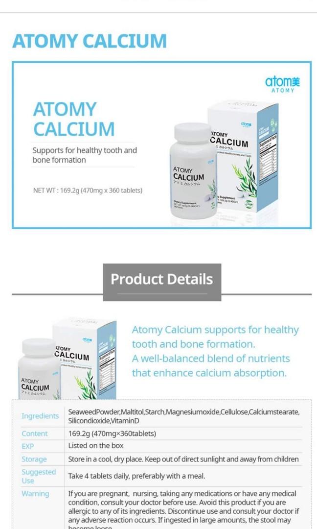 Atomy Calcium, Health & Nutrition, Health Supplements, Health Food ...