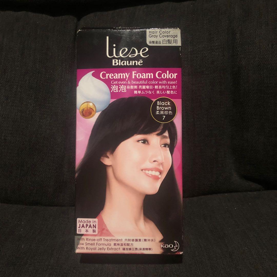 Authentic Liese Blaune Creamy Foam Color (Black Brown) - For Gray Hair ...