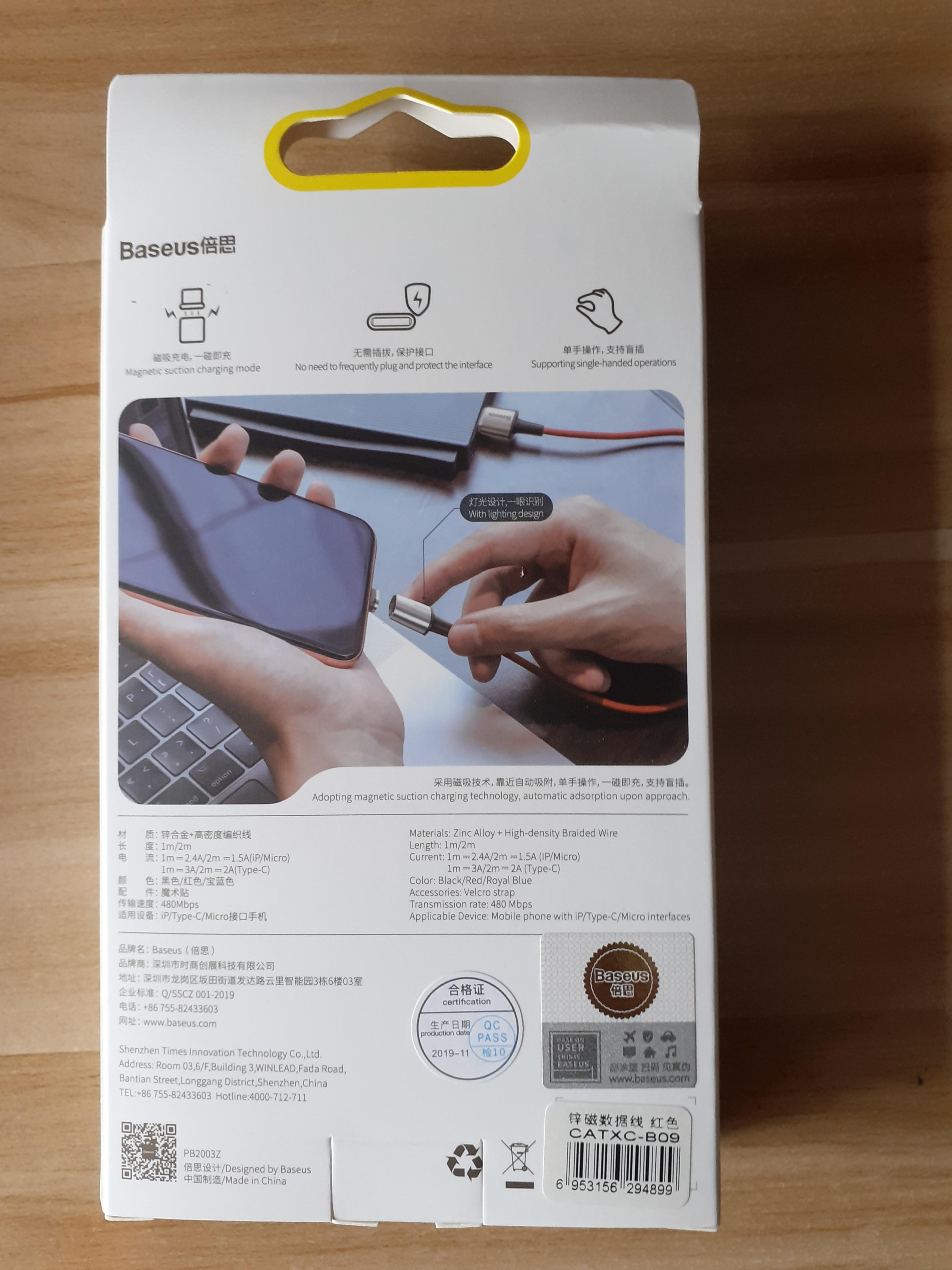 Baseus Magnetic USB C and USB Micro Charging Cable, Mobile Phones ...