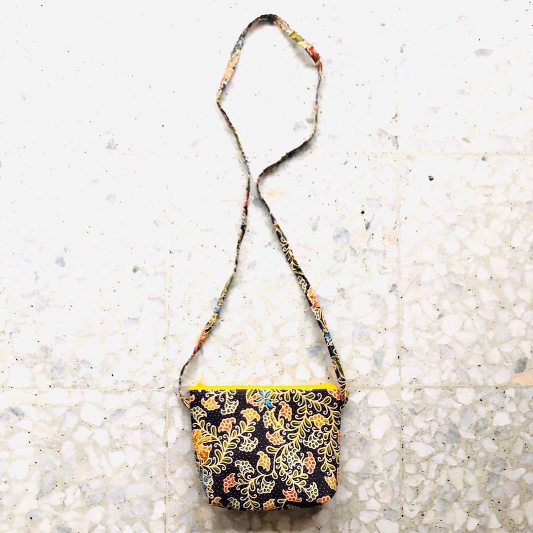Batik Mini Sling Bag Handmade in Singapore, Women's Fashion, Bags ...