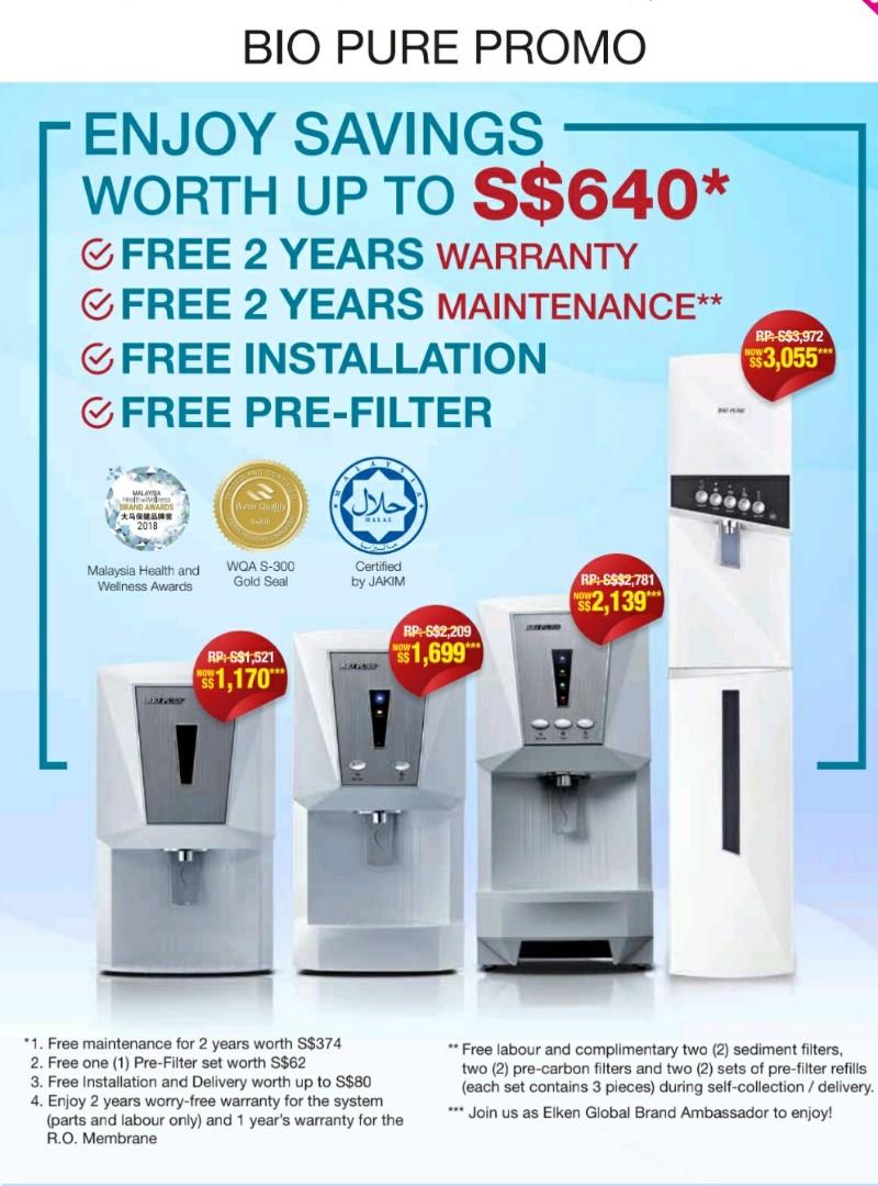 Bio Pure Elken, TV & Home Appliances, Kitchen Appliances, Water ...