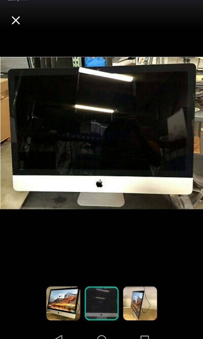 Broken screen imac 27" and broken motherboard water damage, 電腦＆科技, 電腦周邊及配件, 電子屏幕 - Carousell