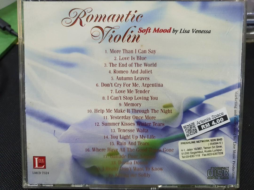 (CD) Romantic Violin Soft Mood , Lisa Venessa, Hobbies & Toys, Music ...