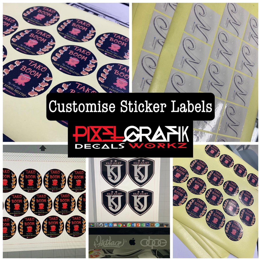 Customise Sticker Labels, Design & Craft, Art & Prints on Carousell