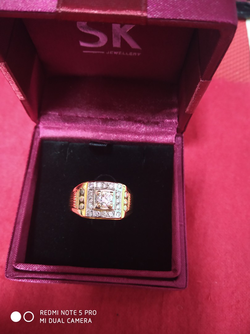 Diamond Ring 18k 750, Women's Fashion, Jewellery, Rings on Carousell