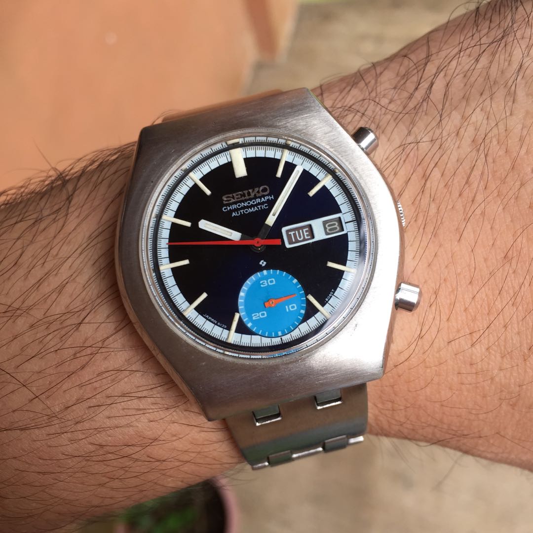 For Sale: 1976 Vintage Seiko Chronograph Automatic 6139-8040 “Blue Eye ...