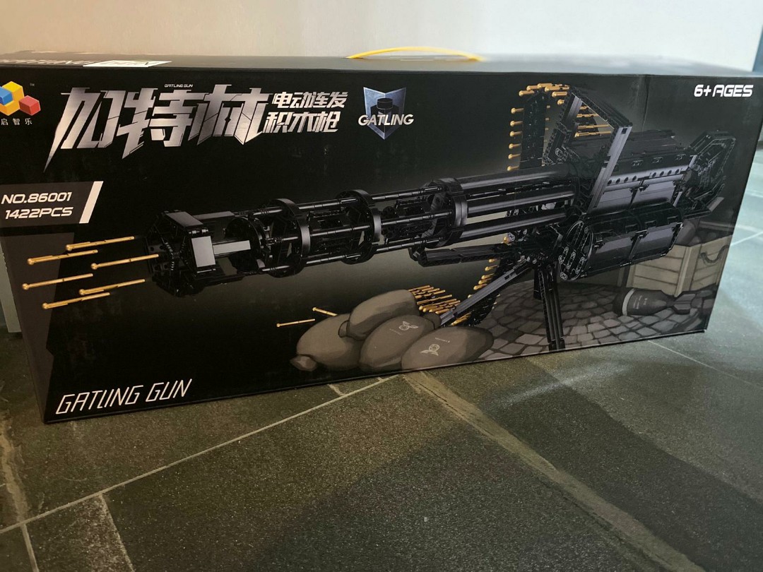 Gatling Machine Gun Block Block (can really shoot), Toys & Games ...