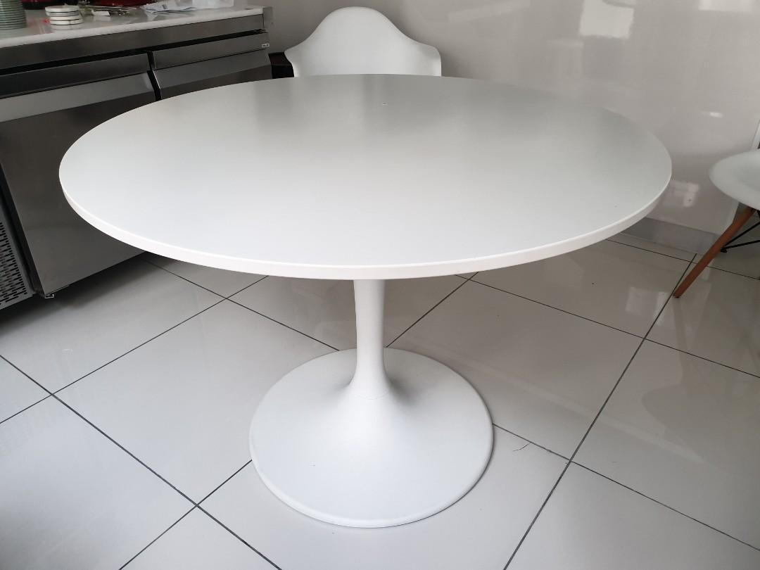 IKEA DOCKSTA round dining table only - MEJA sahaja, Furniture & Home ...