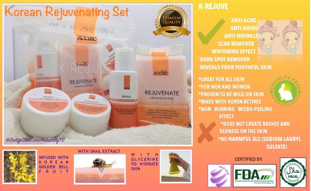 Korean Rejuvenating Set “100% Natural Ingredients”, Health & Beauty ...