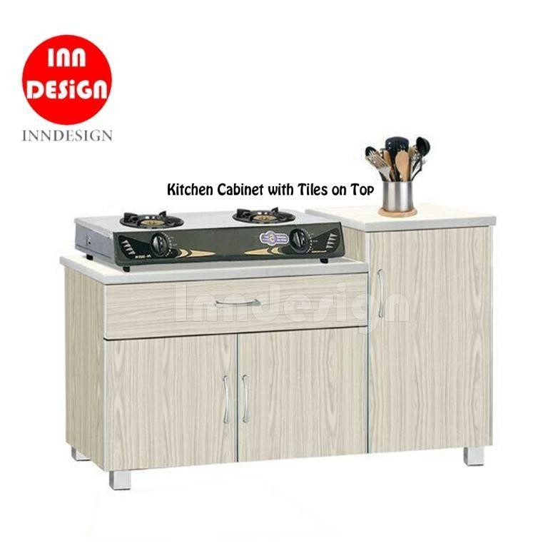 lenght 122 CM Kitchen Cabinet With Drawer and Cabinet, Furniture & Home ...