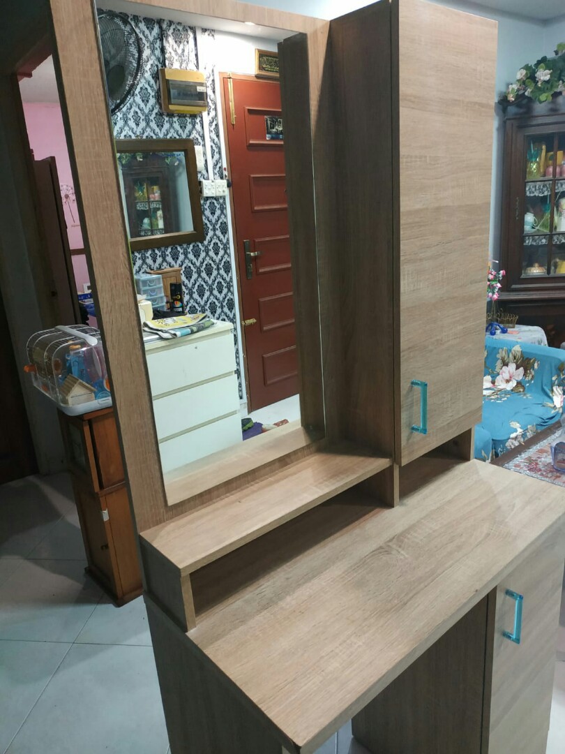 Light Oak Dressing Table, Furniture & Home Living, Furniture, Tables ...