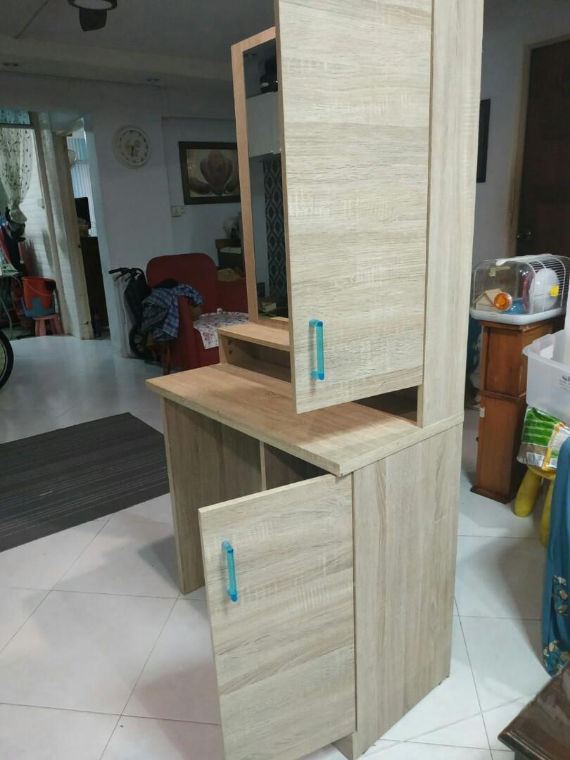 Light Oak Dressing Table, Furniture & Home Living, Furniture, Tables ...