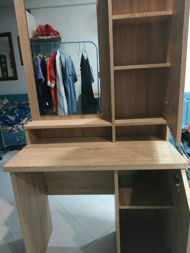 Light Oak Dressing Table, Furniture & Home Living, Furniture, Tables ...