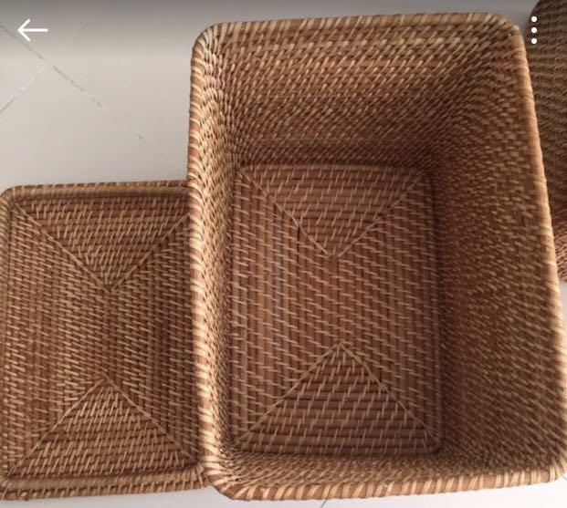 Muji Rattan Box, Furniture & Home Living, Home Improvement ...