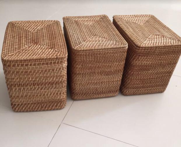 Muji Rattan Box, Furniture & Home Living, Home Improvement ...
