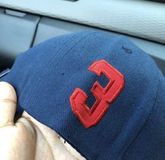 POLO NAVY RED LOGO CAP, Fesyen Pria, Aksesoris, Topi di Carousell