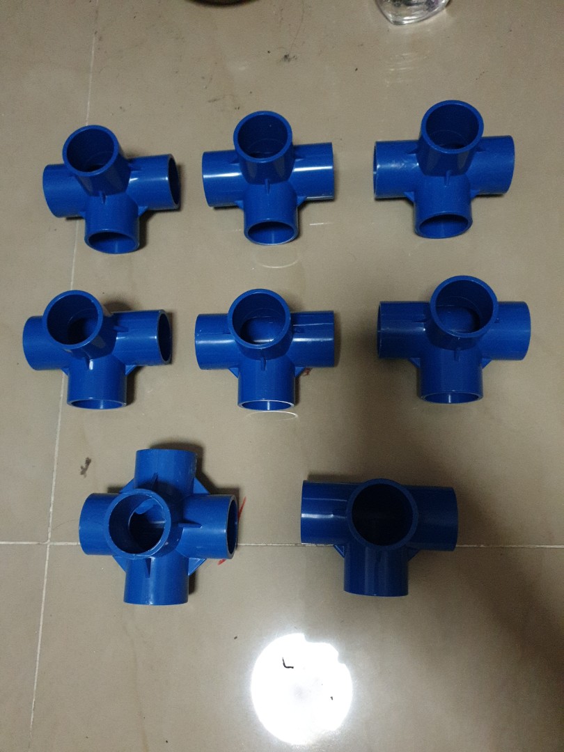 Pvc 4way joint 32mm 7 piece, 5 way joint 32mm 1 piece take all $25 ...