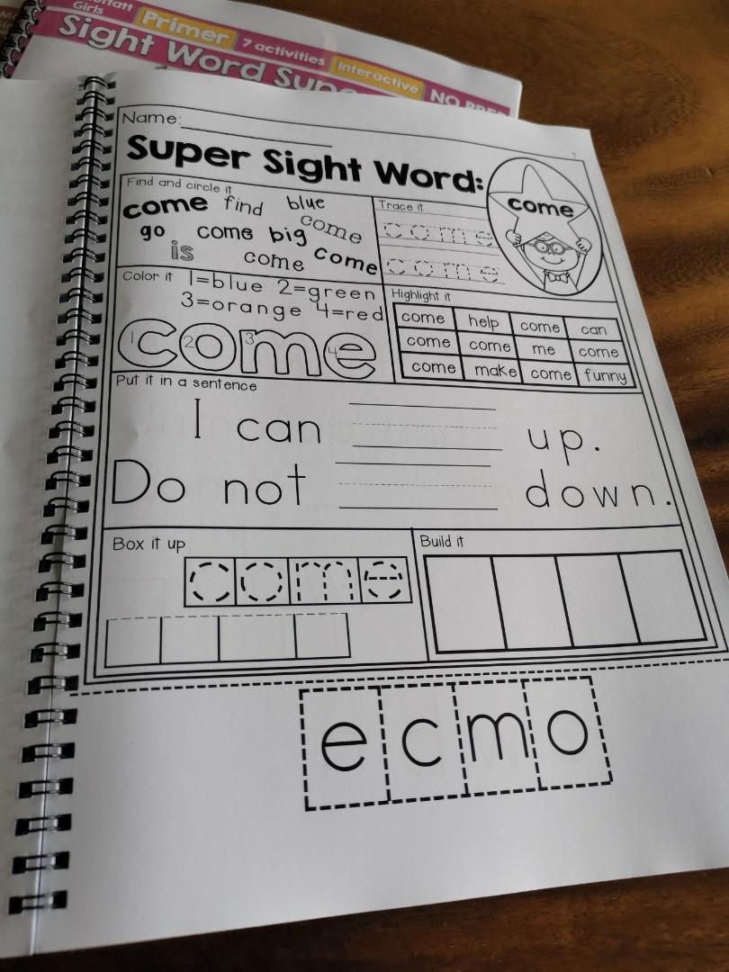 Super Sight words practises from k1 to primary school, Hobbies & Toys ...