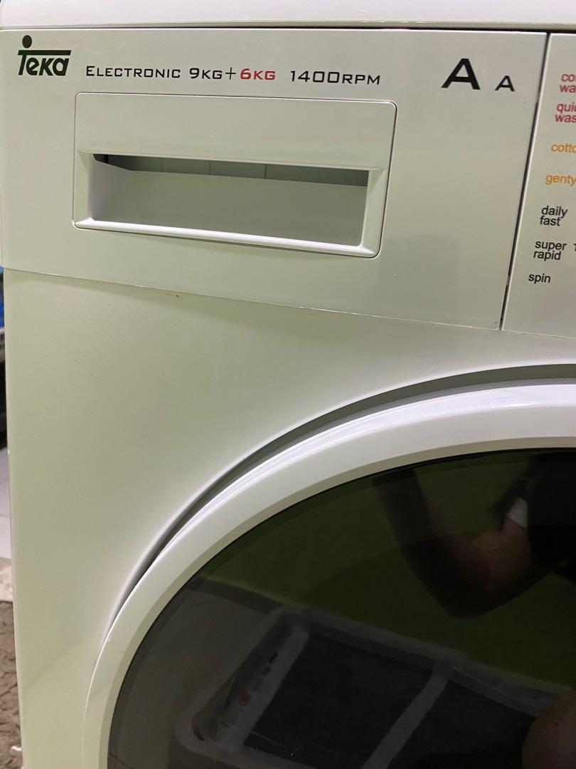 Teka 9kg load washing machine with with dryer (6kg load), TV & Home ...