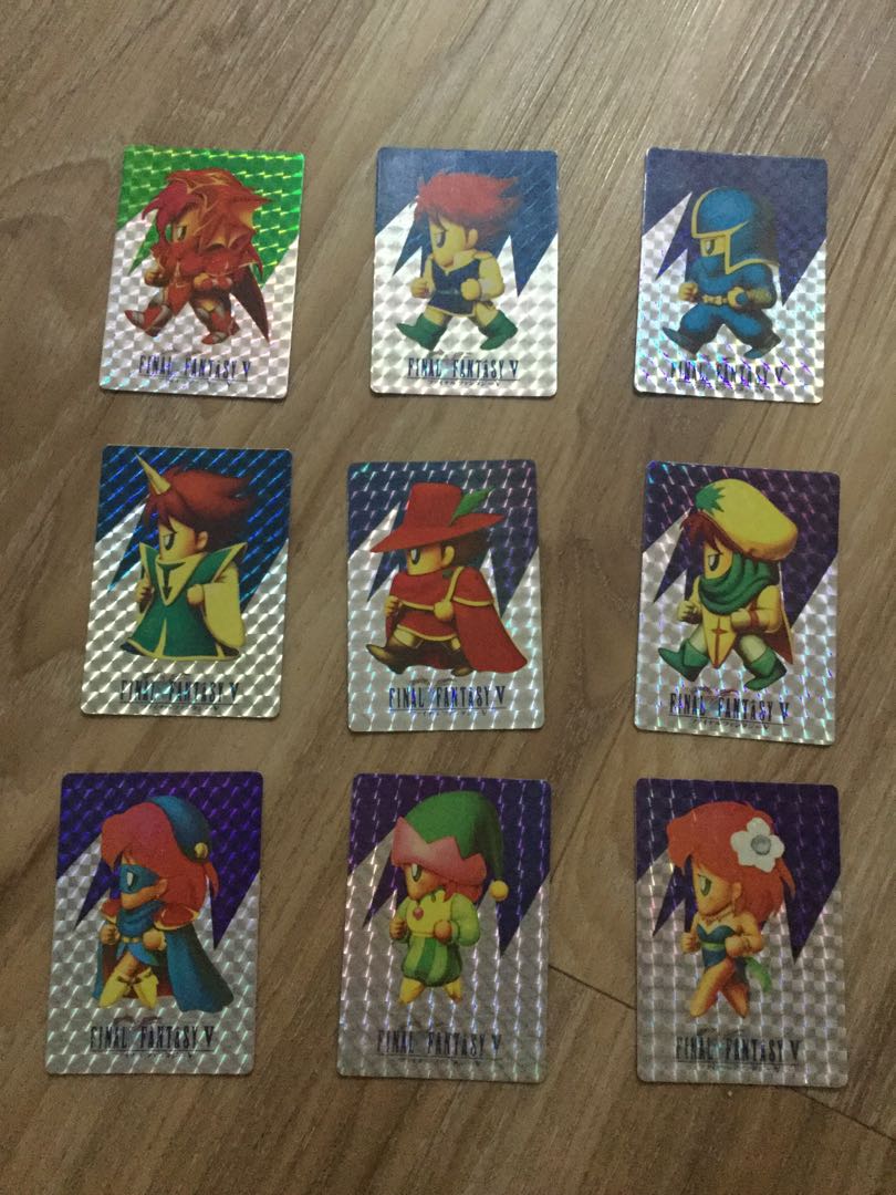 Vintage Final Fantasy V limited edition trading card (9 card set ...