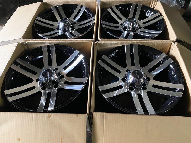 17" Mb wheels Vortex Blackpolish code A308 Mags 6Holes pcd 139 bnew ...