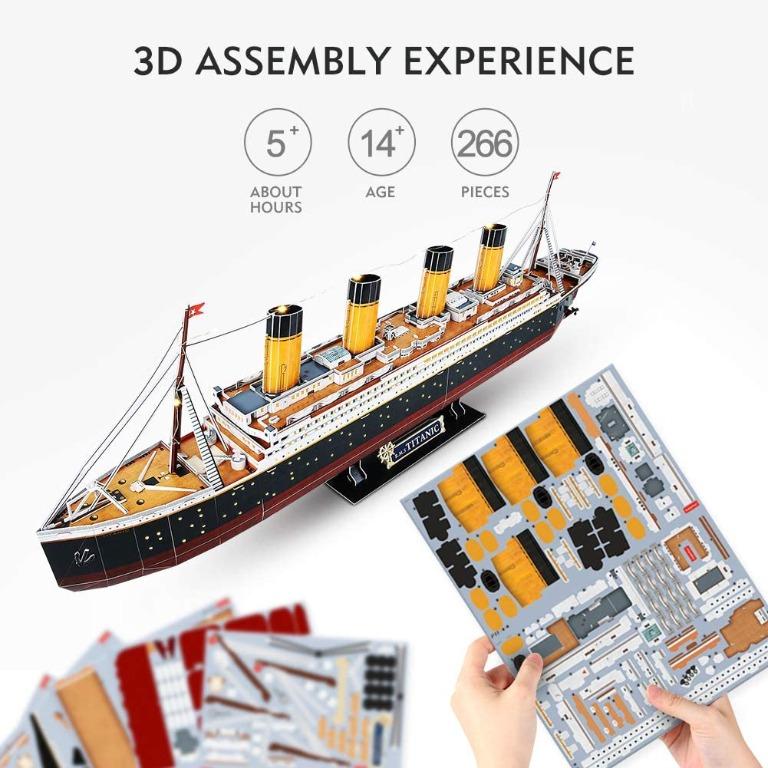3D LED Puzzles of RMS Titanic 266 Pieces - Beautiful and Majestic Display, Hobbies & Toys, Toys ...