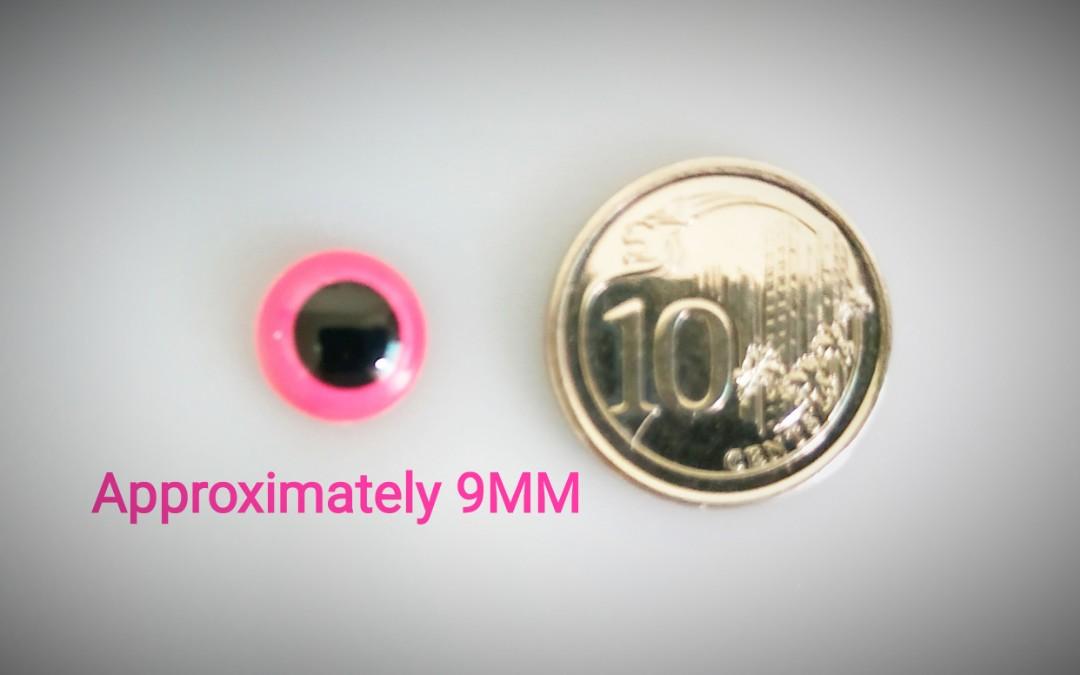 Acrylic Glass Eyes (Red) 9mm X 10 Pieces - Made In Japan, Hobbies ...
