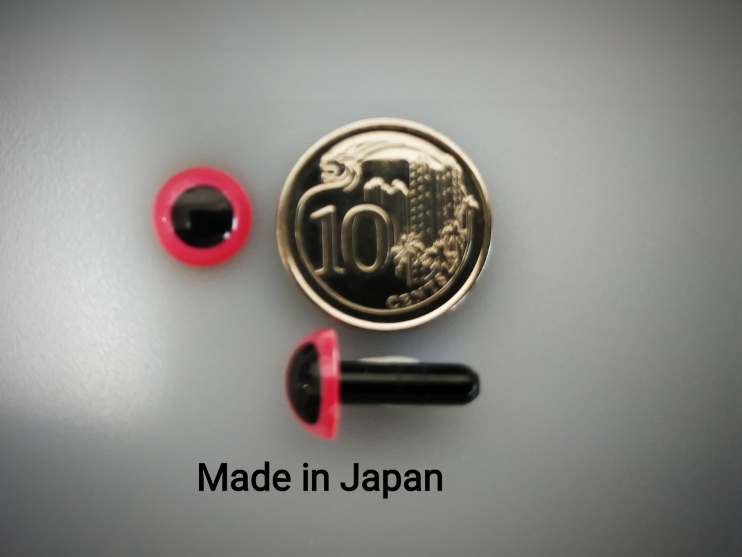 Acrylic Glass Eyes (Red) 9mm X 10 Pieces - Made In Japan, Hobbies ...