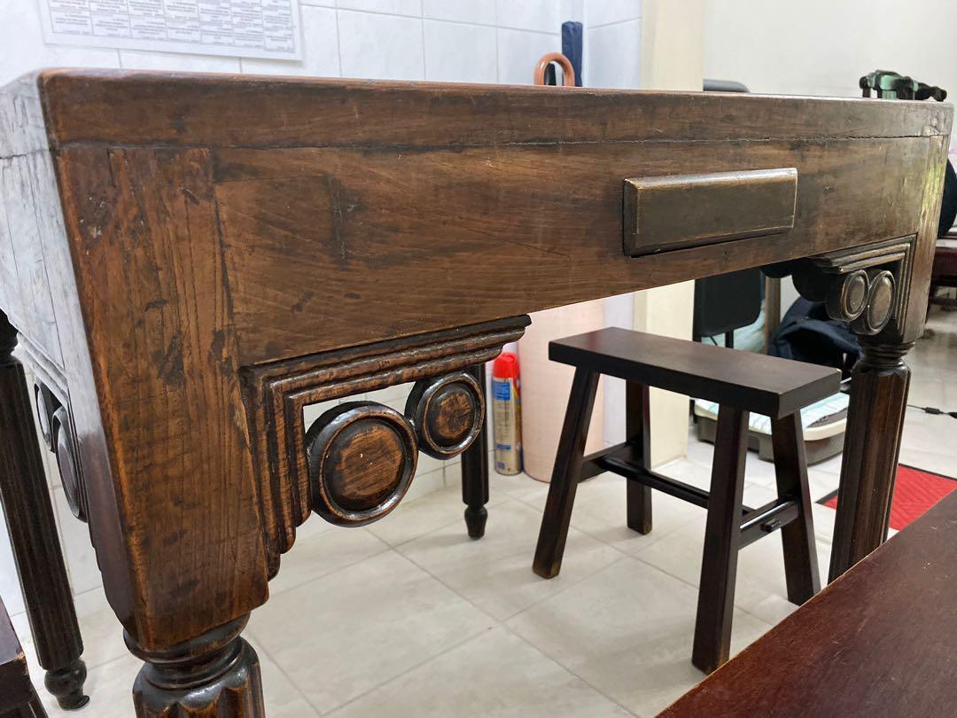 Antique Mahjong Table, Furniture & Home Living, Furniture, Tables ...